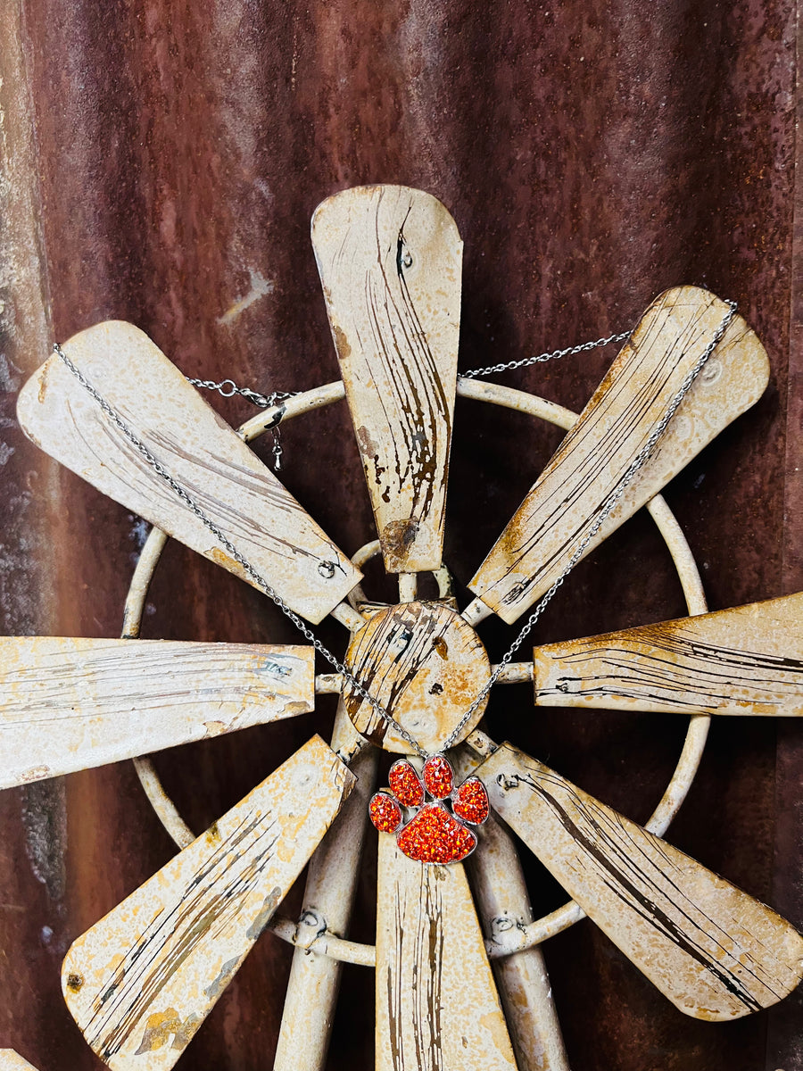 Orange Paw Print | Windmill Gypsy